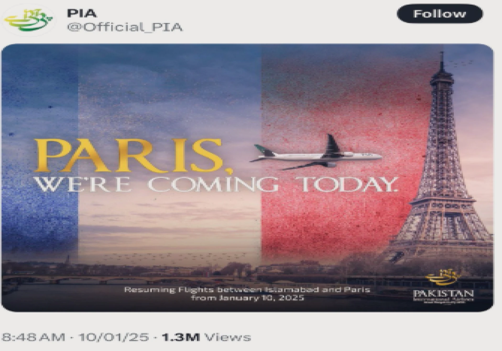 Pakistani Airline’s ‘Paris, We’re Coming’ Ad Sparks Outrage Over ...