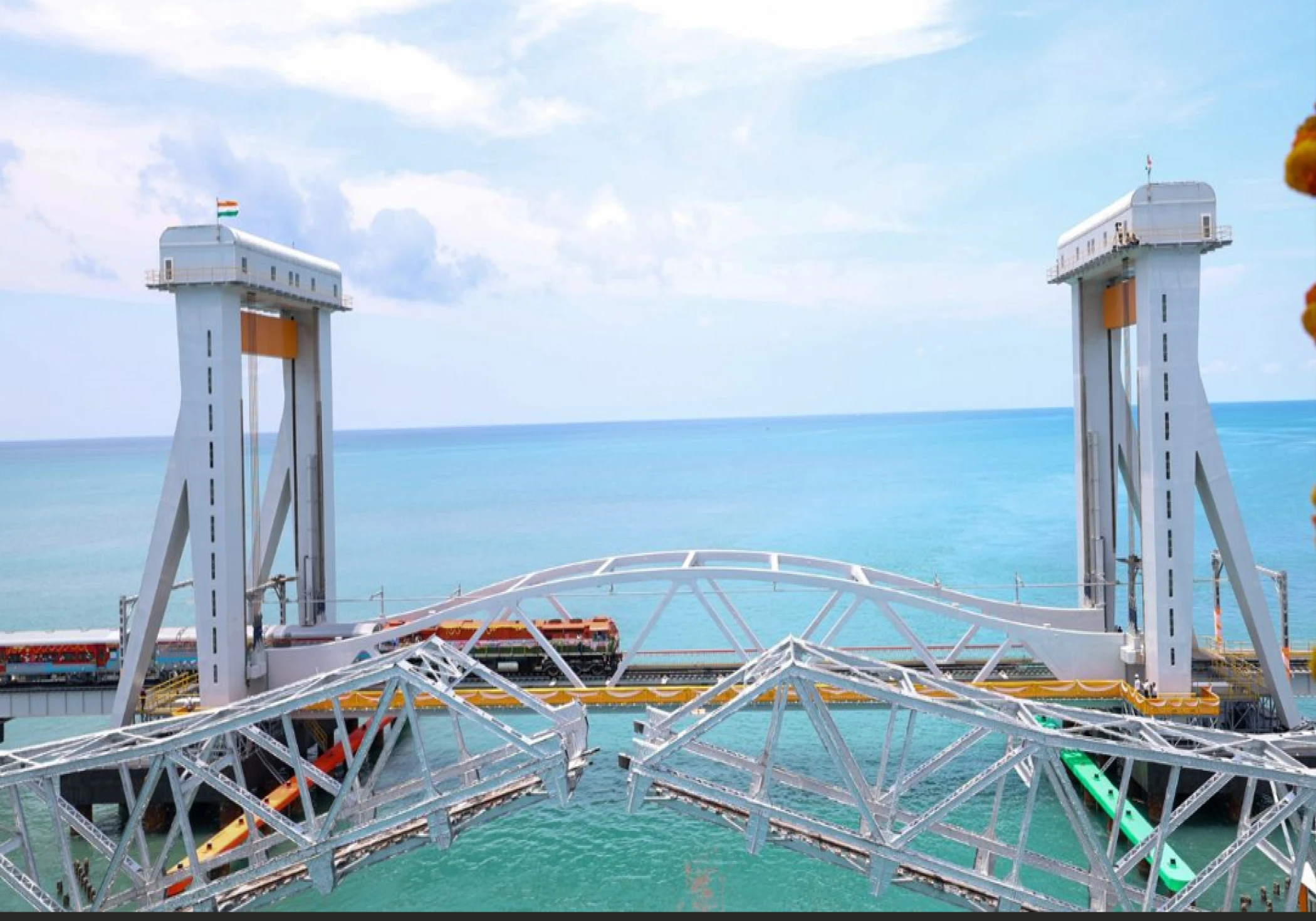 PM Modi Opens India's First Vertical Lift Sea Bridge in Rameswaram ...