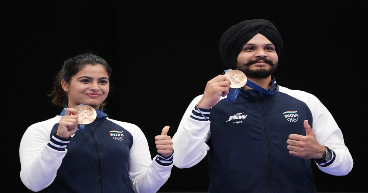 Manu Bhaker became the first Indian athlete to win two medals in a ...